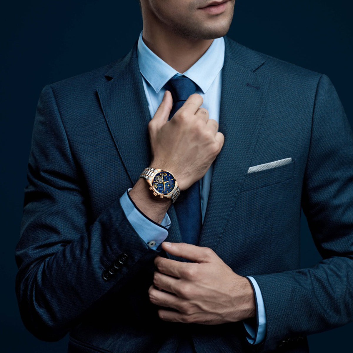 Megalith 8092M Automatic Watch with Moon Phase for Men - New Wrist Wat ...