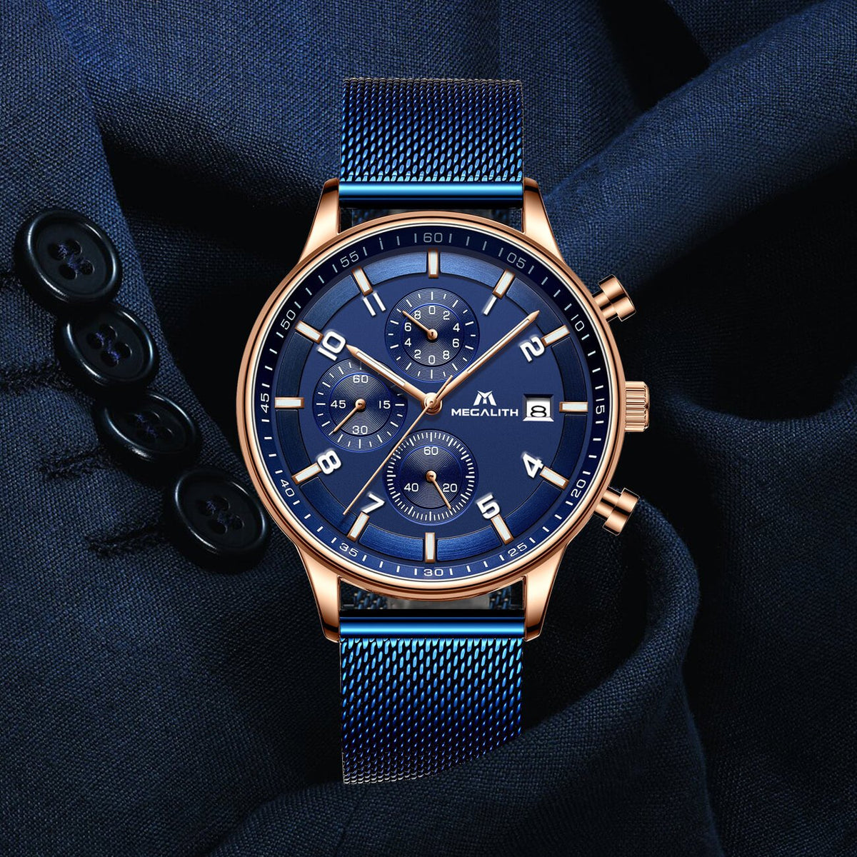Megalith Chronograph Watches – Tagged "Mesh band" – megalith watch