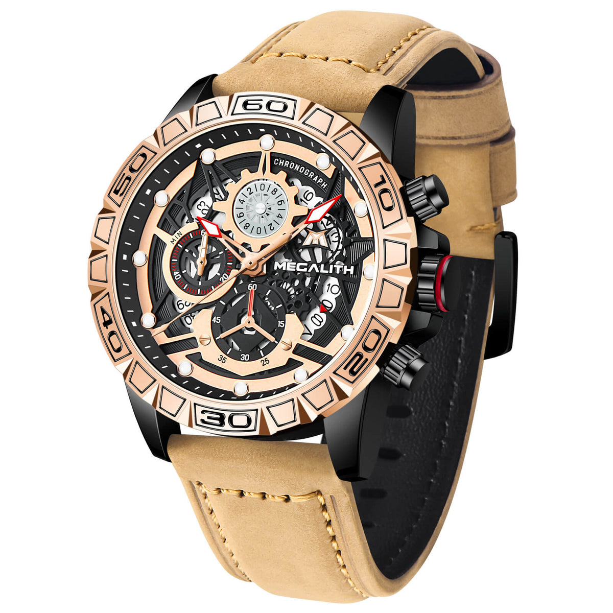 Chronograph Watch | Leather Band | 8275M – megalith watch