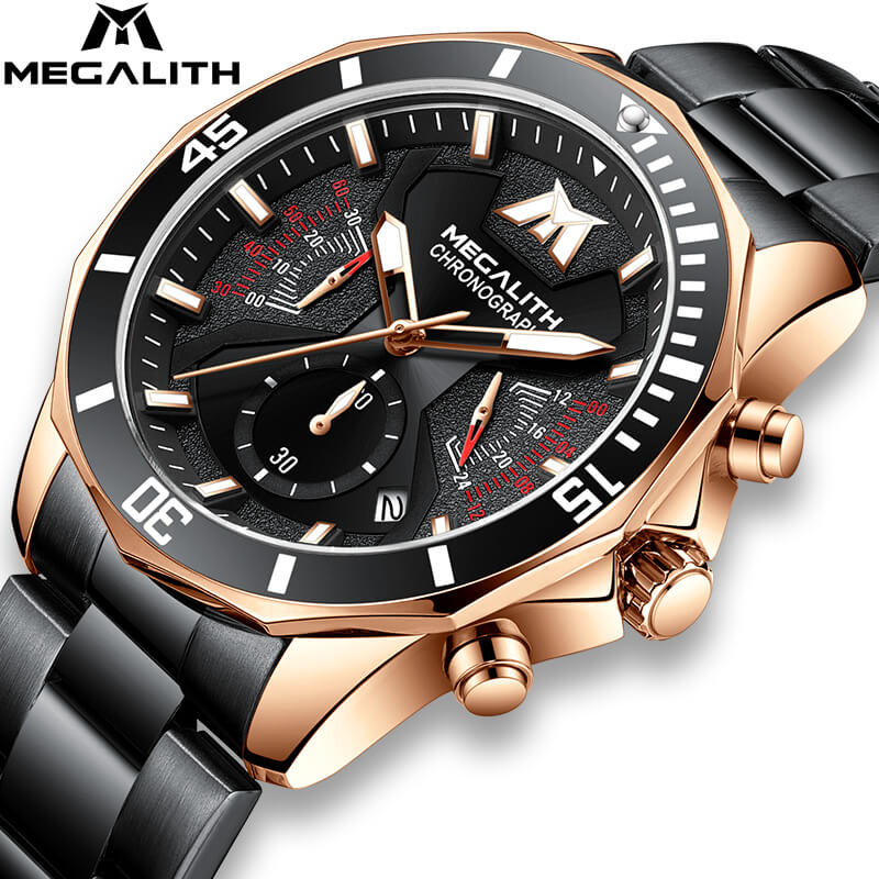8243M | Quartz Men Watch | Stainless Steel Band – megalith watch