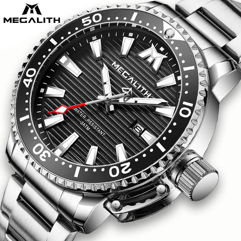 8214M | Quartz Men Watch | Stainless Steel Band – megalith watch