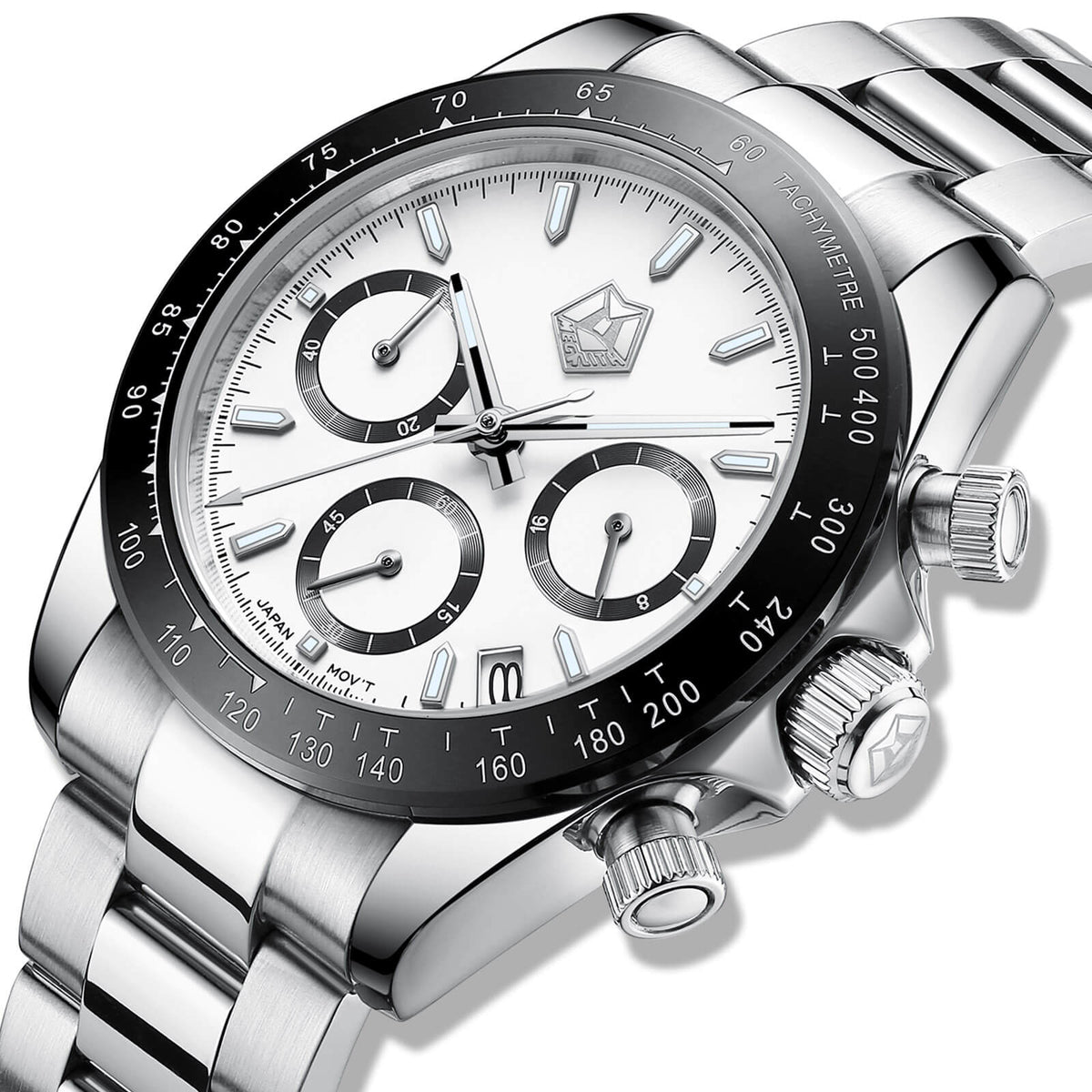 Chronograph Watch | Solid Steel | 8389M – megalith watch
