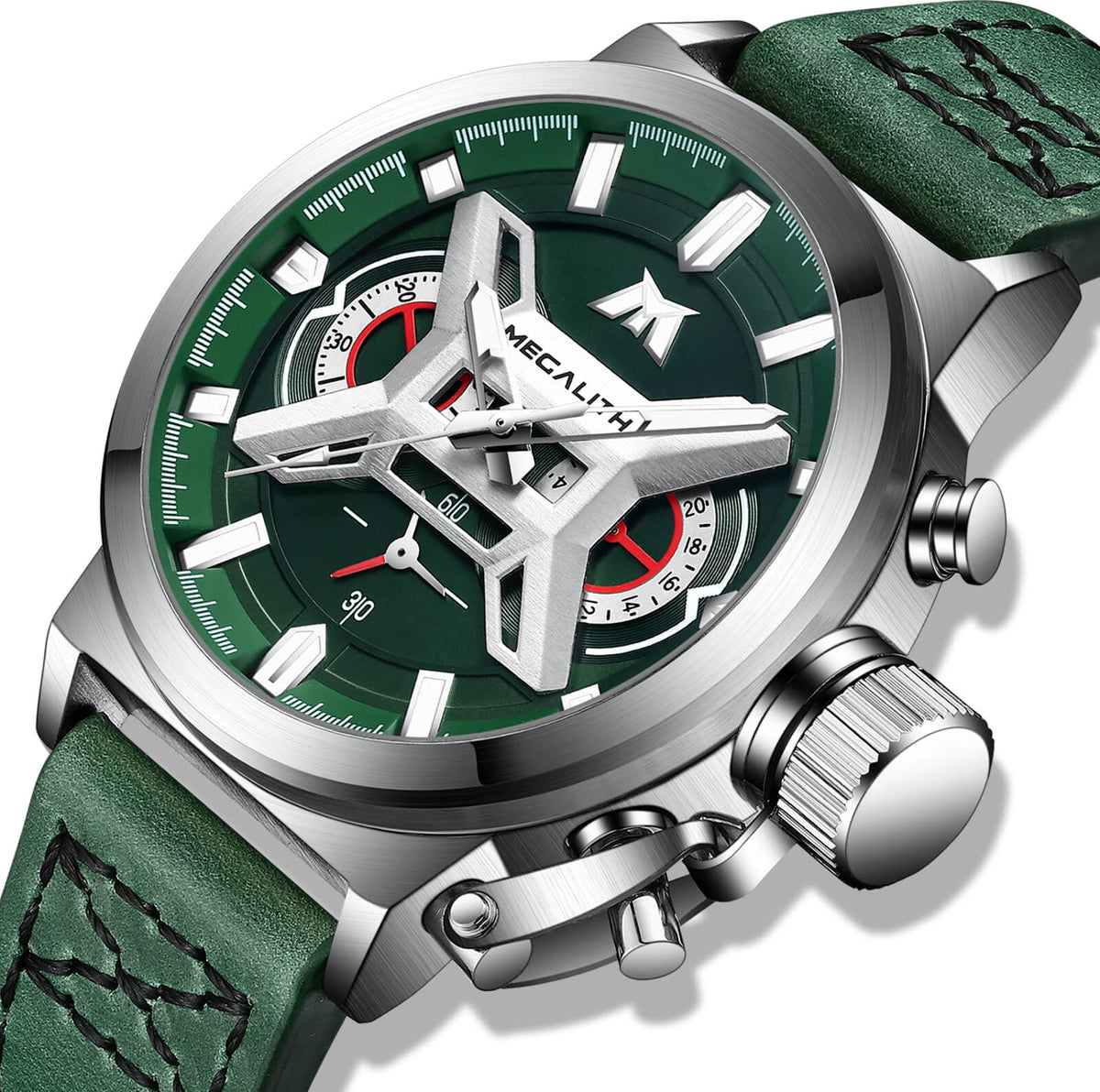 Chronograph Watch | Leather Band | 8263M – megalith watch