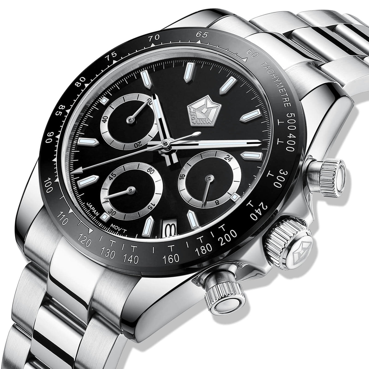 Chronograph Watch | Solid Steel | 8389M – megalith watch