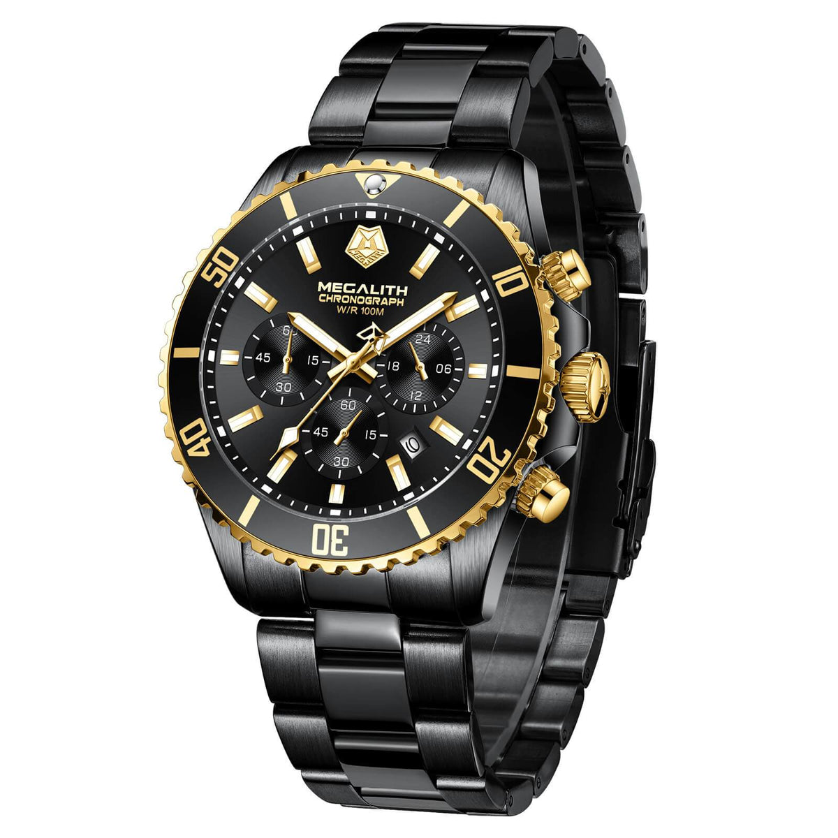 Chronograph Watch | Solid Steel | 8394M – megalith watch