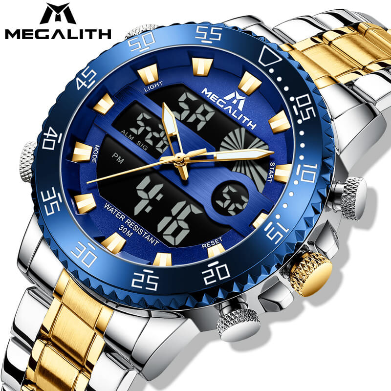 8222M | Quartz Men Watch | Stainless Steel Band – megalith watch