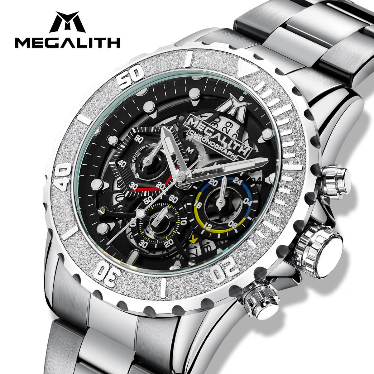 Chronograph Watch | Stainless Steel Band | 8288M – megalith watch