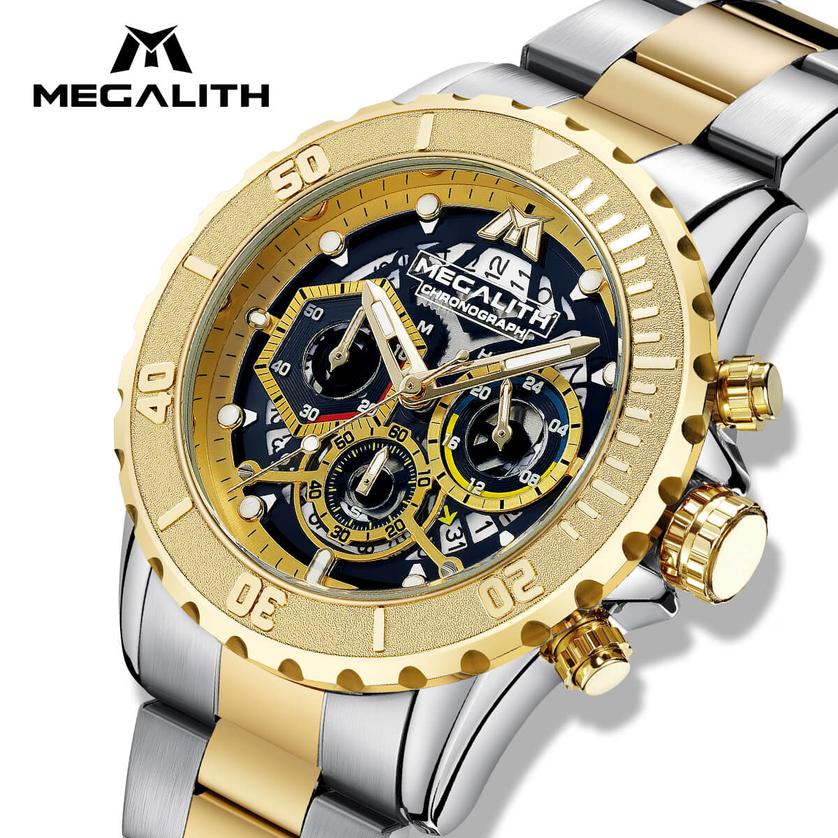 Chronograph Watch | Stainless Steel Band | 8288M – megalith watch