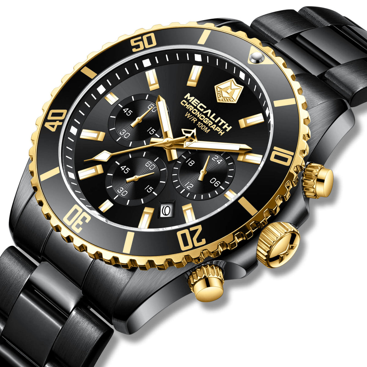 Chronograph Watch | Solid Steel | 8394M – megalith watch