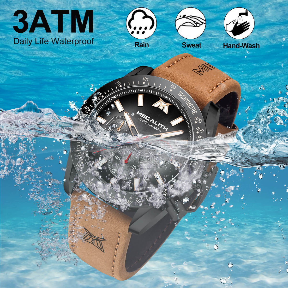 Chronograph Watch | Leather Band | 8274M – megalith watch