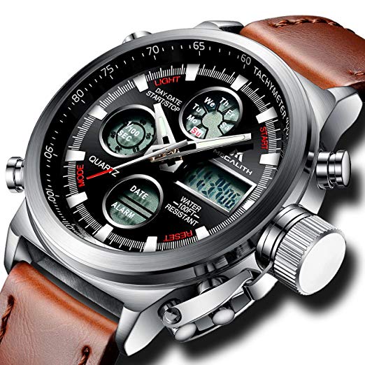 0031M | Digital Quartz Men Watch With Leather Band – megalith watch